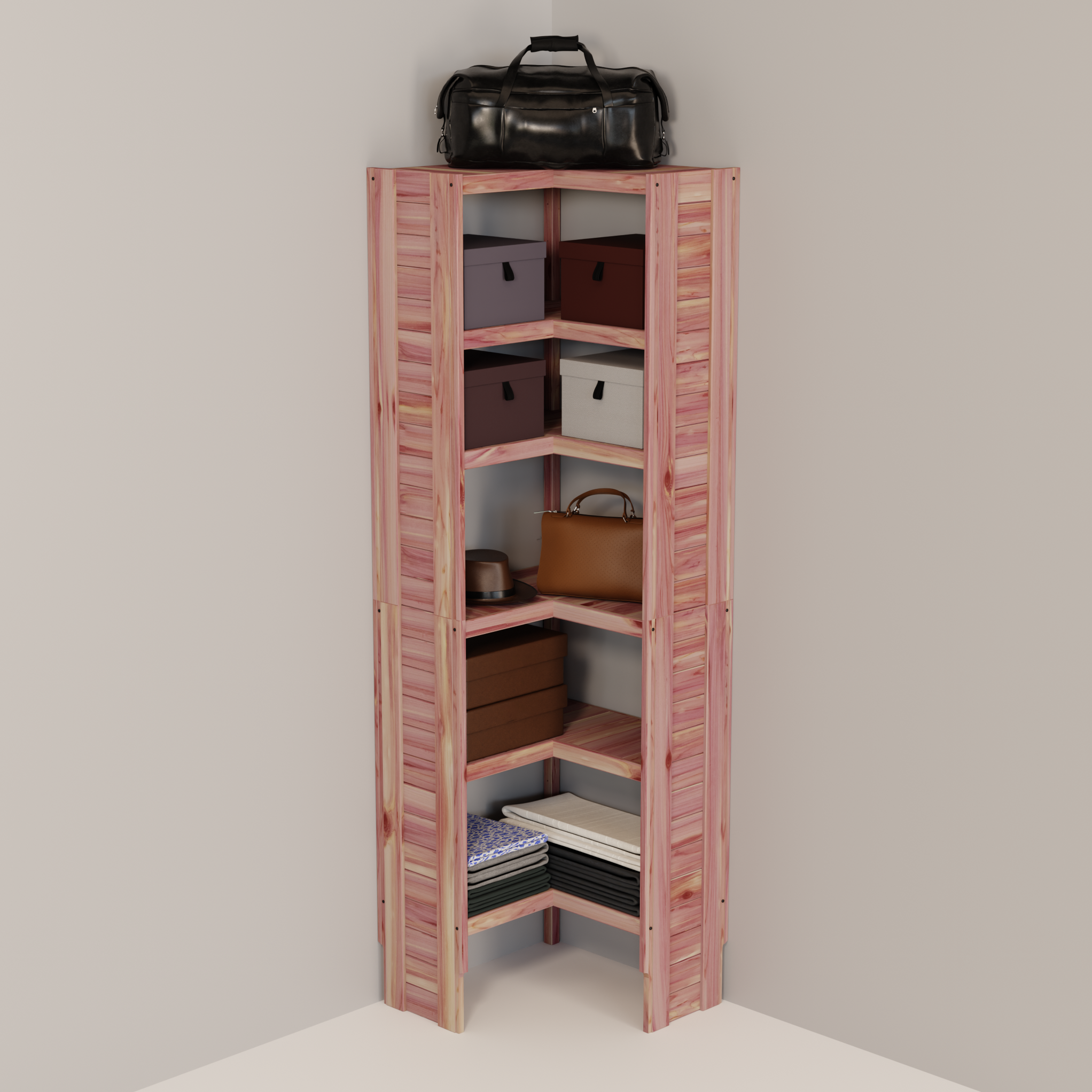 Corner Cubby | Aromatic Red Cedar | 12.5" Depth Deluxe Panel — Northern ...
