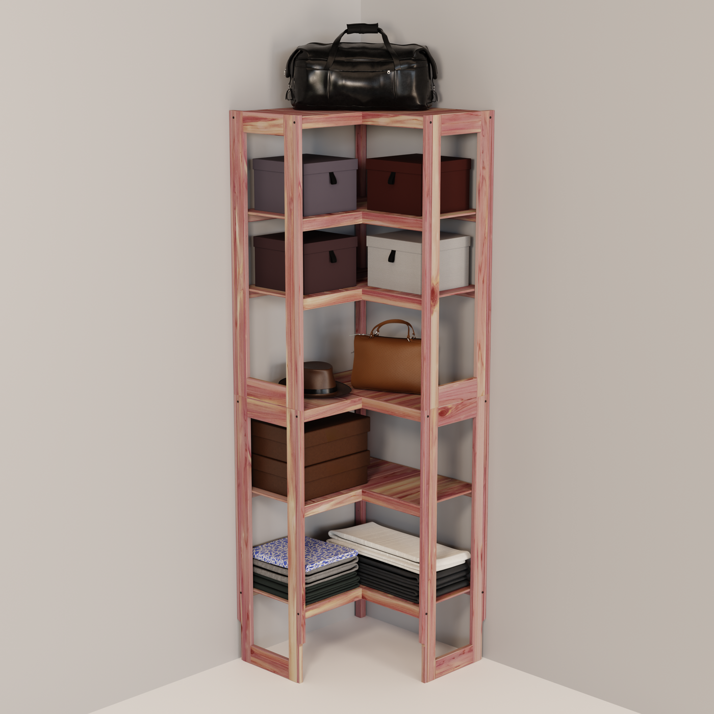 Corner Cubby | Aromatic Red Cedar | 14.5" Depth Open Panel — Northern ...